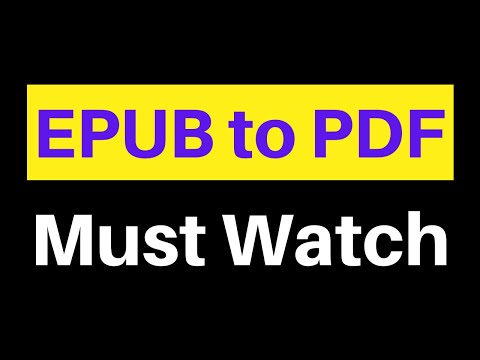 EPUB to PDF - In Just 1 Minute !