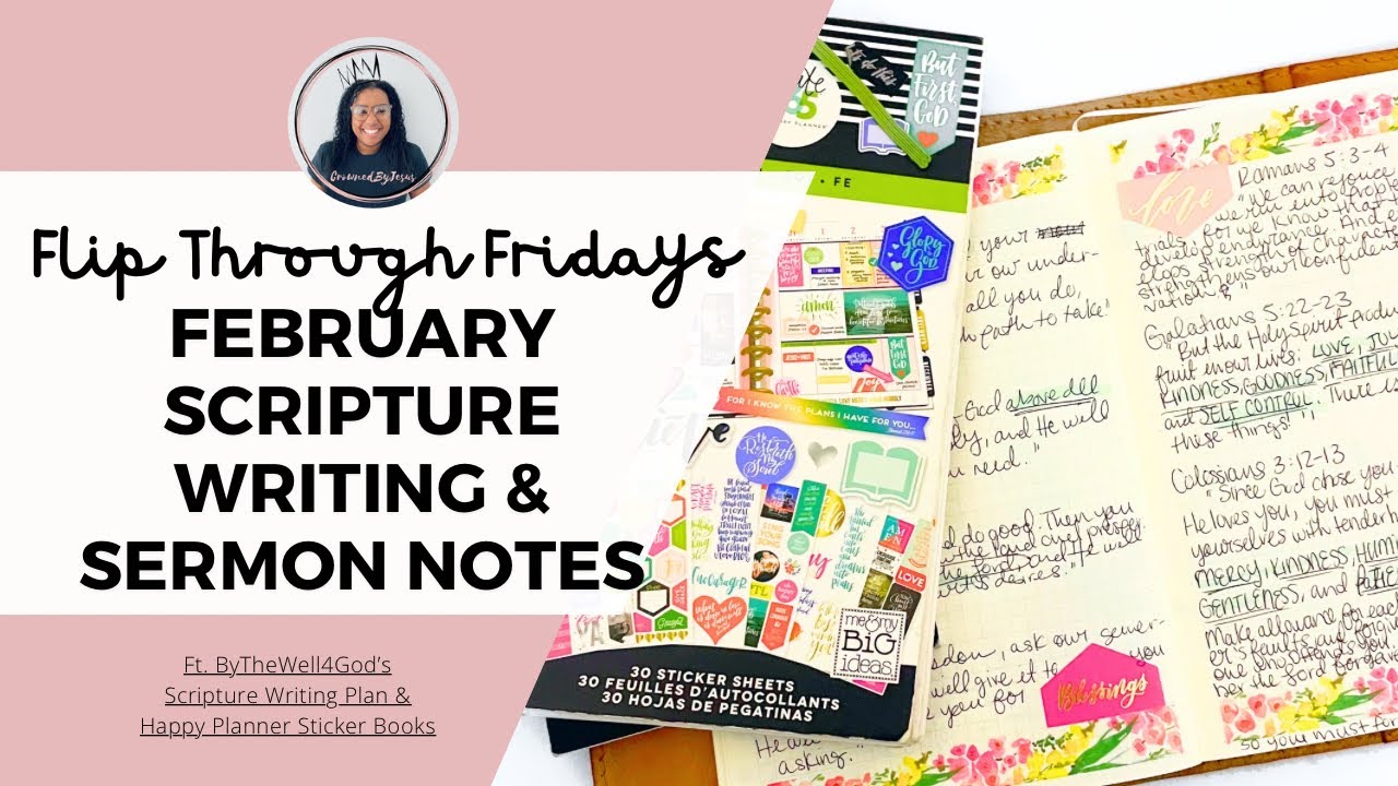 Simple Scripture Writing and Sermon Notes in a Travelers Notebook | Flip Through Fridays 