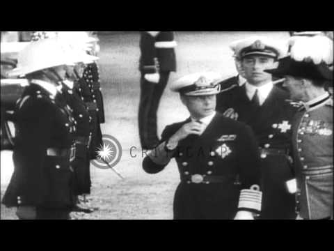 King George VI ascends the throne abdicated by his elder brother King Edward VIII...HD Stock Footage