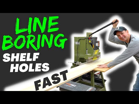 3,000 Shelf Holes!!! How to Drill Shelf Holes Fast!!! Plus My Pegboard Shelf Hole Trick!