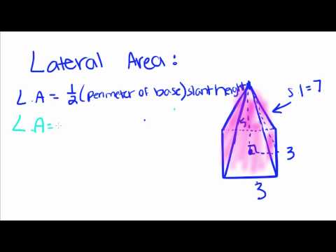 Geometry - 19 - Pyramids - Volume, Lateral Area, and Total Area