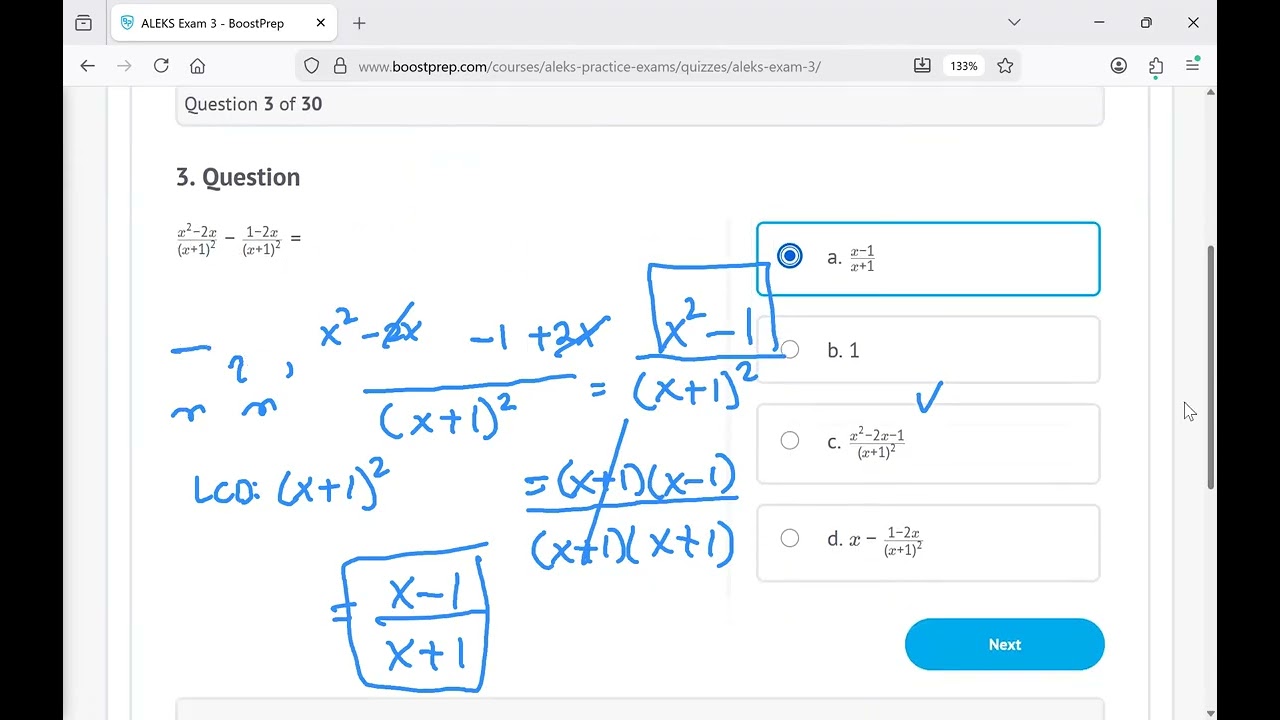 Aleks Practice Exam 3