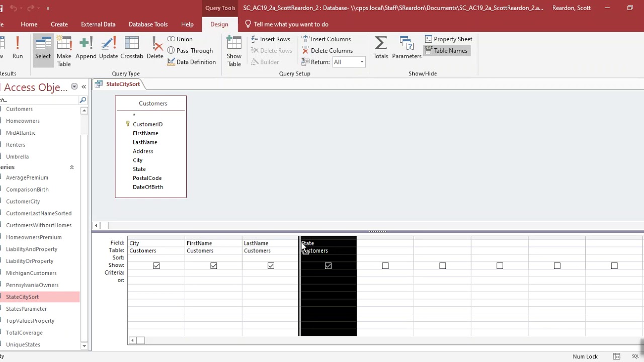 SC Project Access Chp 2 Lab 1   Webcast