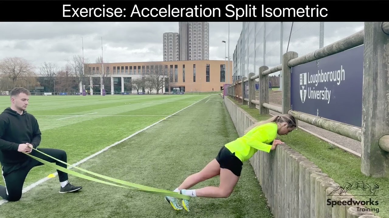 Acceleration wall drill Resisted split toe off isometric