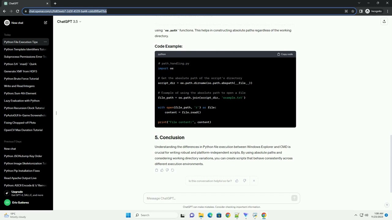 Python File Execute Acts Differently than Normal Explorer Execution or CMD