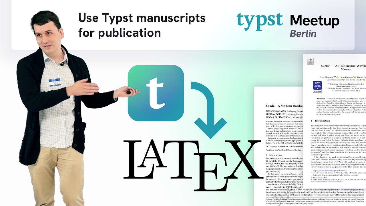 Write in Typst, submit in LaTeX with ttt | Typst Meetup