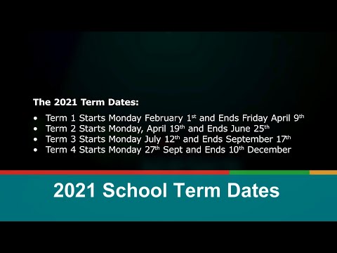 2021 School Term Dates