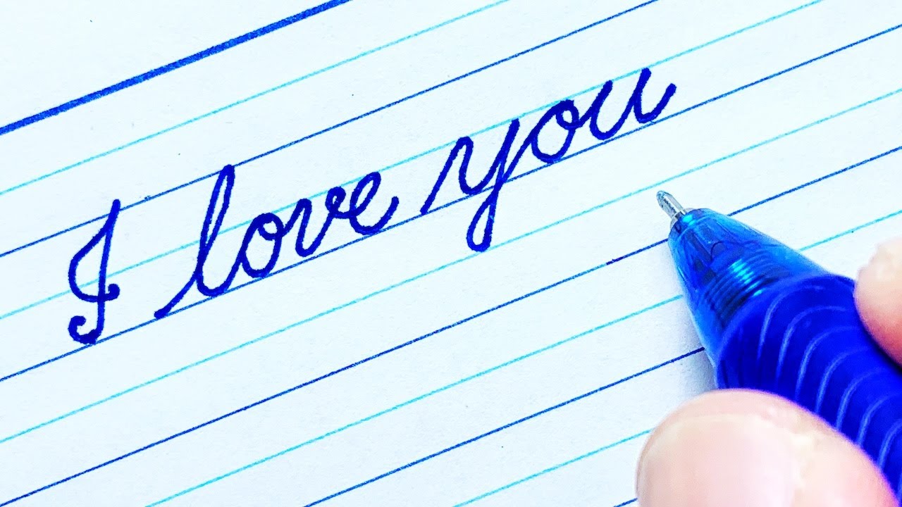 How to write I love you in cursive writing | I love you in cursive handwriting | love | Calligraphy