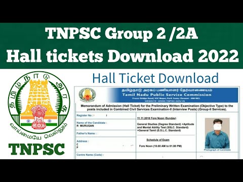how to download TNPSC group 2 exam hall ticket 2022