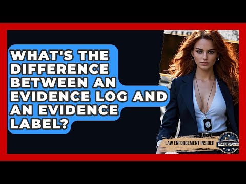 What's The Difference Between An Evidence Log And An Evidence Label? - Law Enforcement Insider