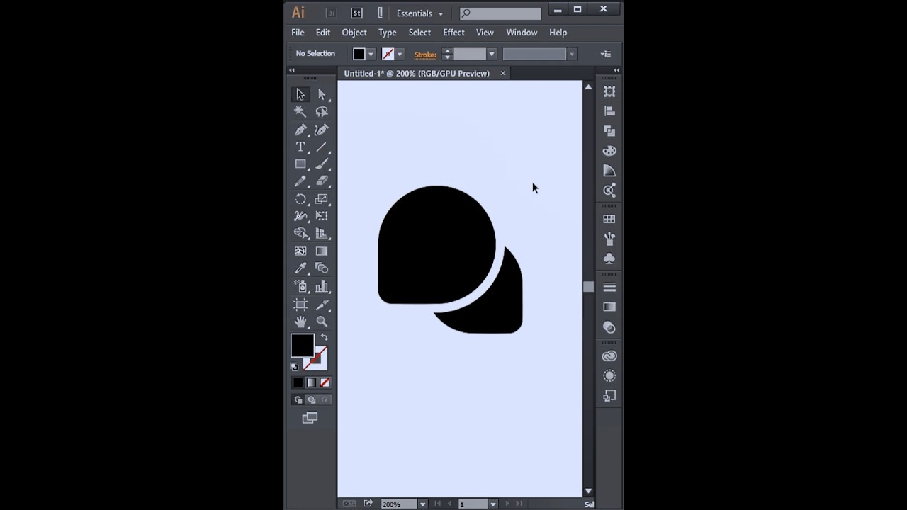 Rounded Flat Chat Icon Design in Adobe Illustrator #icondesign #shorts