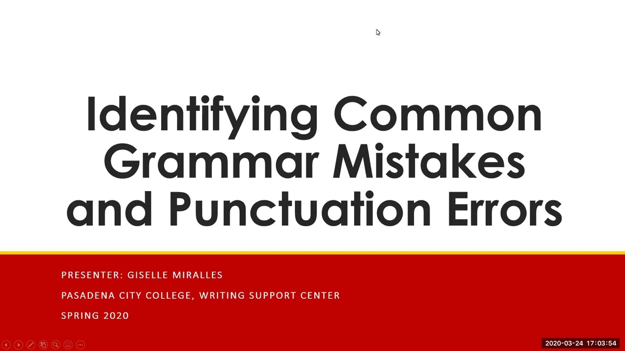 Identifying Common Grammar Mistakes and Punctuation Errors