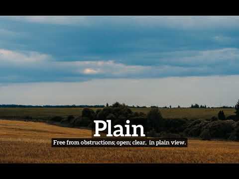 What is Plain? | How Does Plain Look? | How to Say Plain in English?