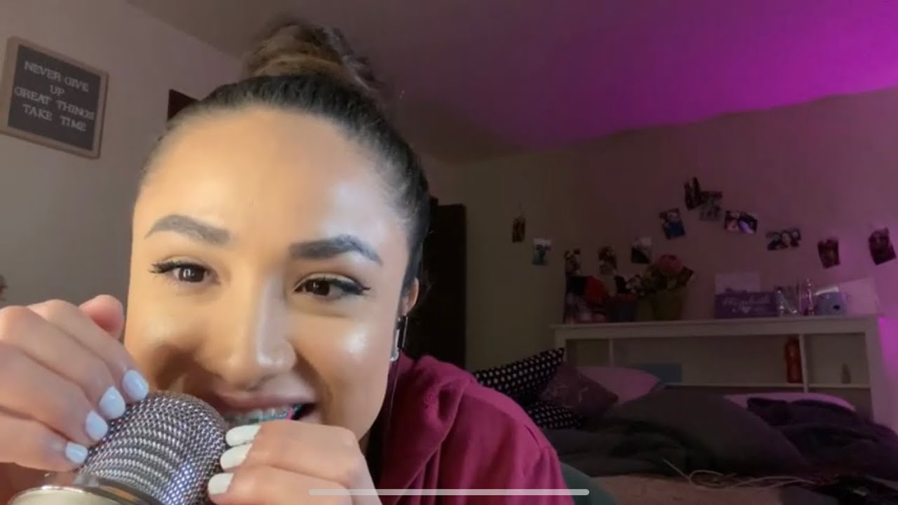 ASMR teeth tapping (W/ BRACES, nails, ELASTICS)