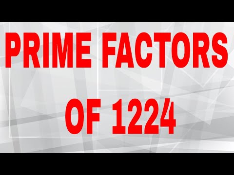 Prime factors of 1224|Prime factorization