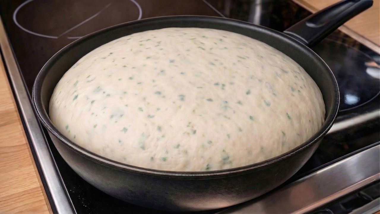 I make Garlic Bread at home every day! No oven, No knead! Homemade bread