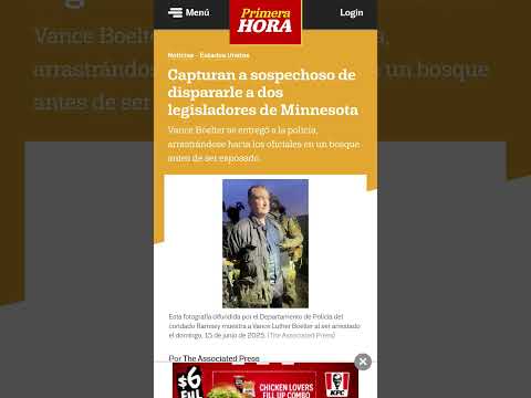 Empleado gobe minnesota autor atentado: tirador molesto senadora votar no plan médico inmigrantes