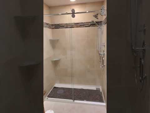 Barn Style Frameless Sliding Shower Door
