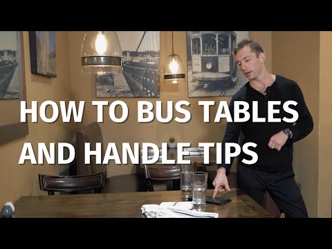 How to Bus Tables and Handle Tips | Restaurant Server Training