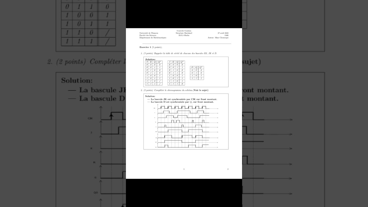 Examens Corrigés Structure machine 2 Lien de téléchargement PDF dans les commentaires