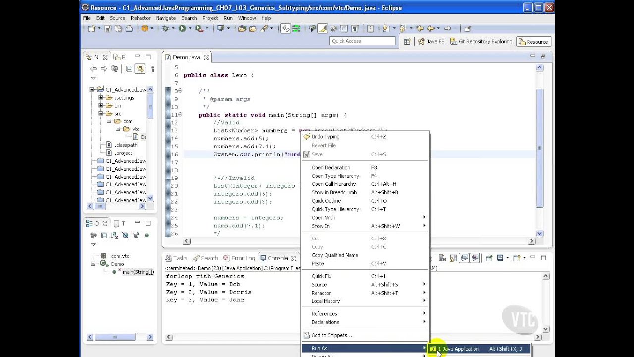 VTC Player   Advanced Java Programming Java SE 7, Generics   Subtyping