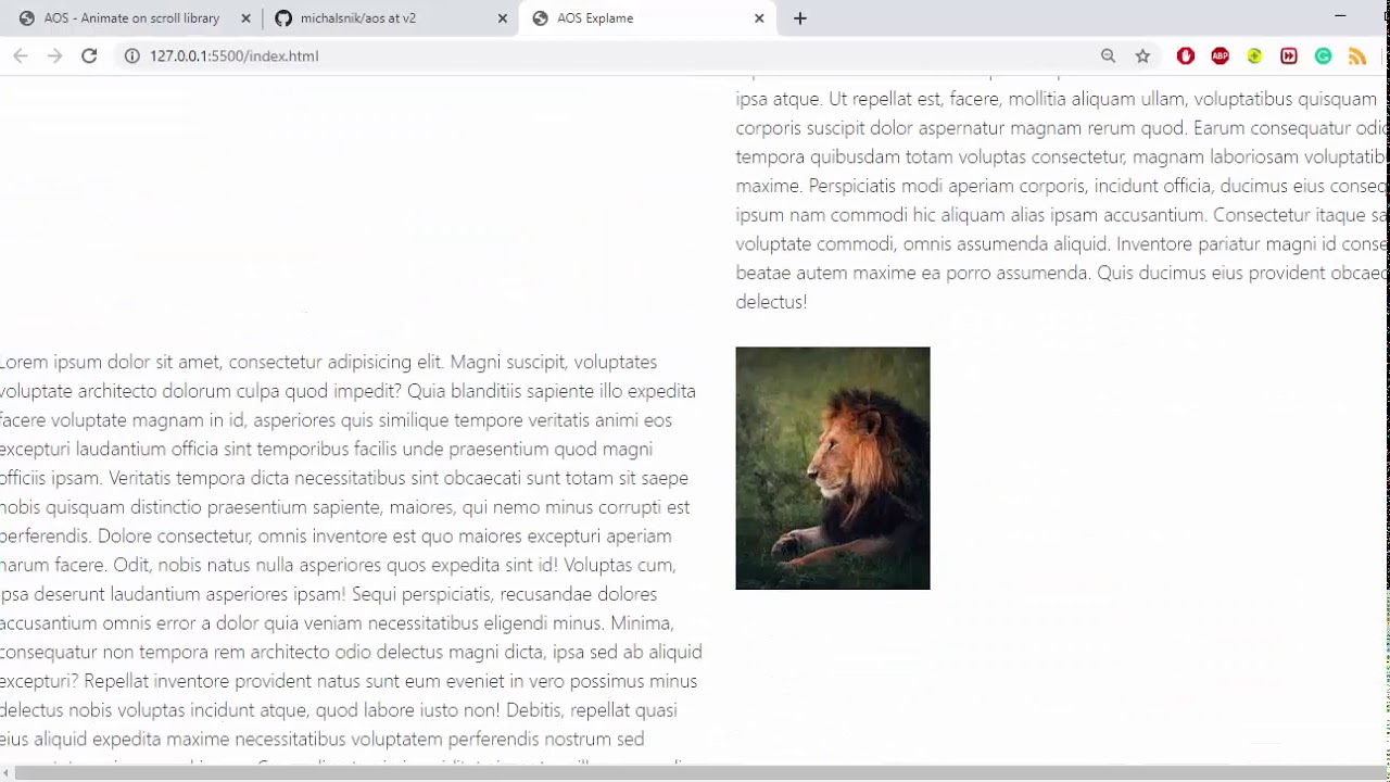 Animation On Scroll with Bootstrap