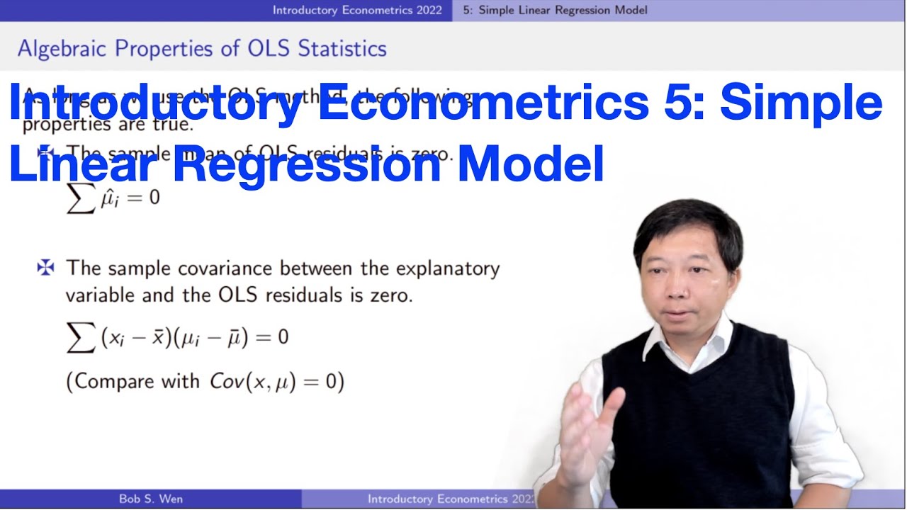 Simple Linear Regression Model | Introductory Econometrics 5