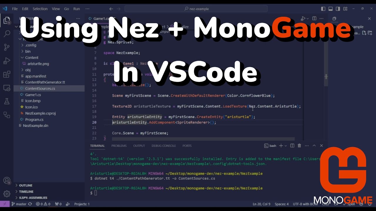 Setting Up Nez + MonoGame In VS Code