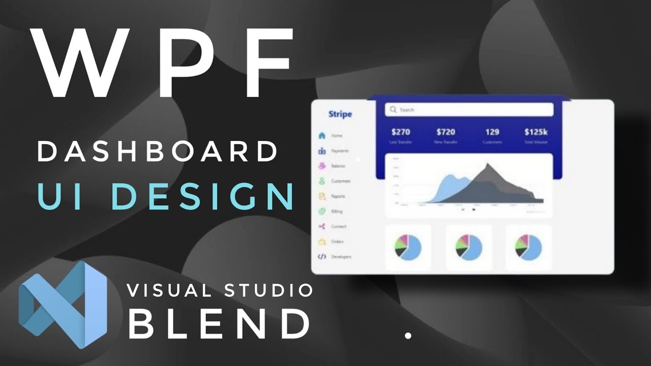 WPF Tutorial : XAML UI design in Visual studio blend 2019 | DASHBOARD | C# WPF | Source Code