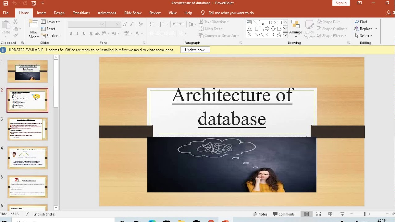#POWERPOINT PRESENTATION ON ARCHITECTURE OF DATABASE....BY JAYA SHUKLA...