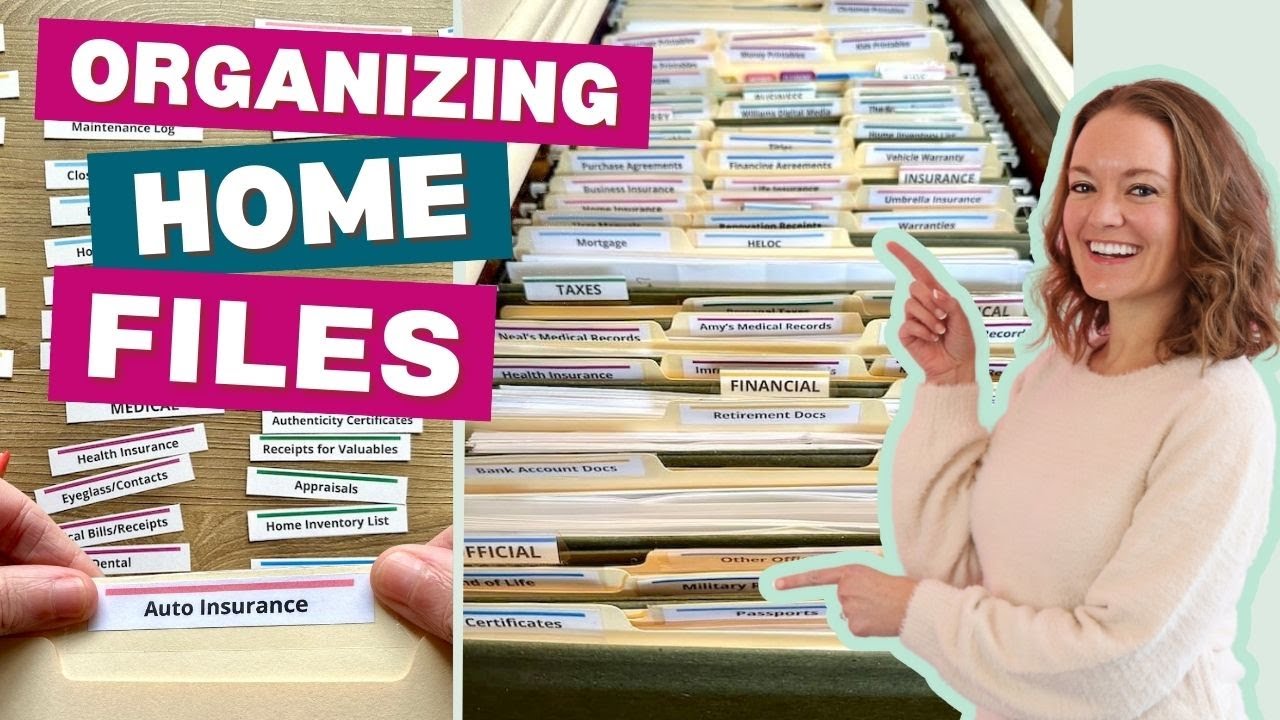 Organizing Household PAPERS - My AWESOME Filing System and How to Make Your Own File Folder Labels!