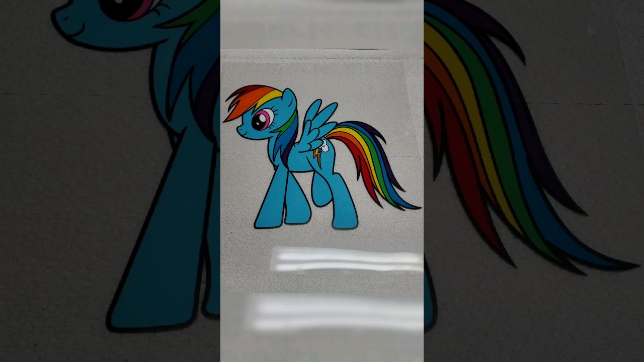 How To Paint Animation Cels! Rainbow Dash #art #mylittlepony #painting #celanimation #cartoon #craft