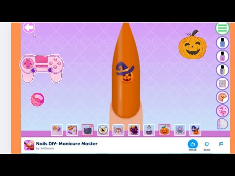 NAIL DIY:  MANICURE MASTER GAME + HALLOWEEN  STORY 🎃