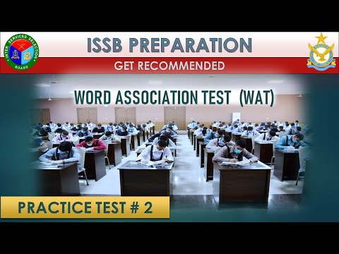 ISSB WAT Set # 2 | Psych Test Practice | ISSB Psych Tests