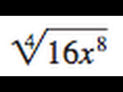Perform (16x^8)^(1/4) and simplify