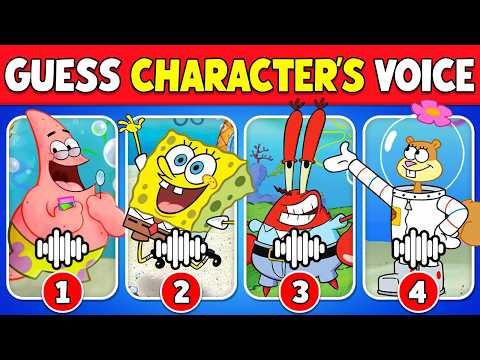 🔊 Guess the Sponge Bob Characters by Their Voice 🧽 SpongeBob SquarePants Quiz, Patrick, Mr. Krabs