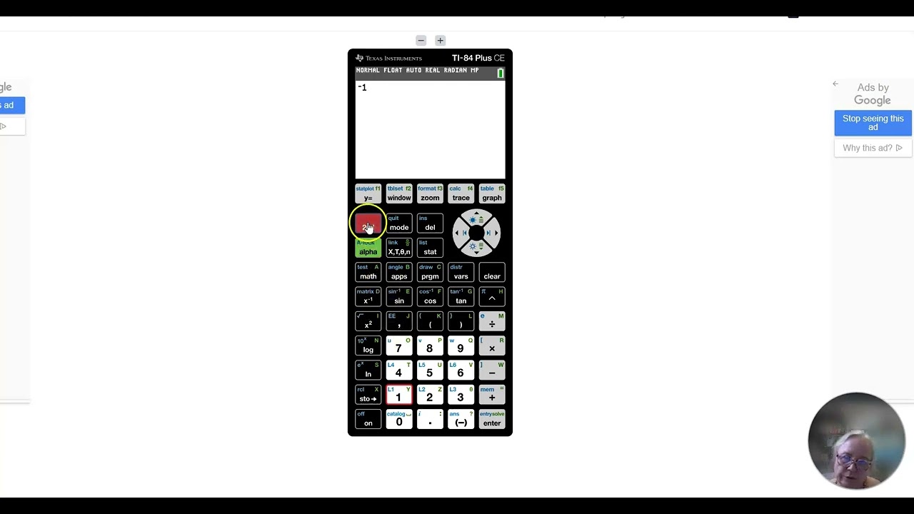 How to enter infinity on Ti 84