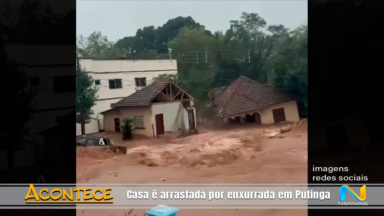 Casa é arrastada por enxurrada em Putinga no Vale do Taquari. – TV Nativoos