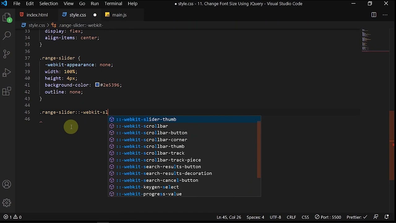 Increase & Decrease Font Size Using jQuery   Font Size Changer