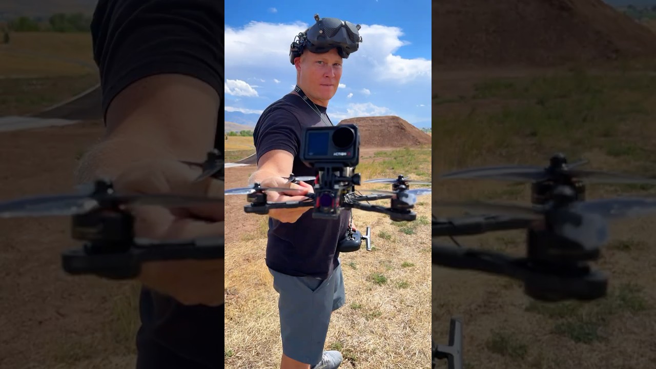That's one way to take off an FPV drone 🫨 DJI Osmo Action 4 🎬 @BrianWoodwardFPV