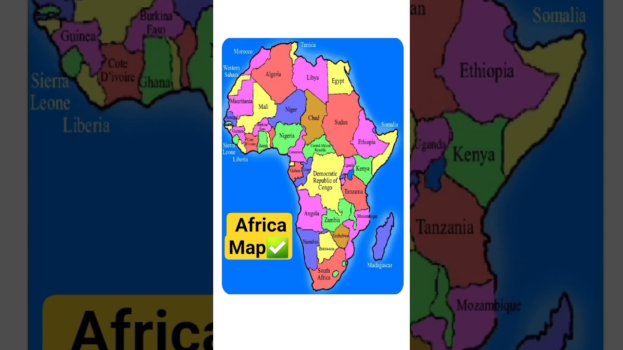 africa countries map l study round l facts video l #viral #shorts
