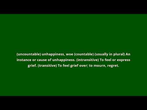 what is the meaning of sorrow.