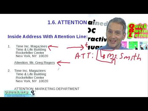 商用英文書信:單位行,稱呼,主旨行 (Business Letter Attention, Salutation & Subject Line)