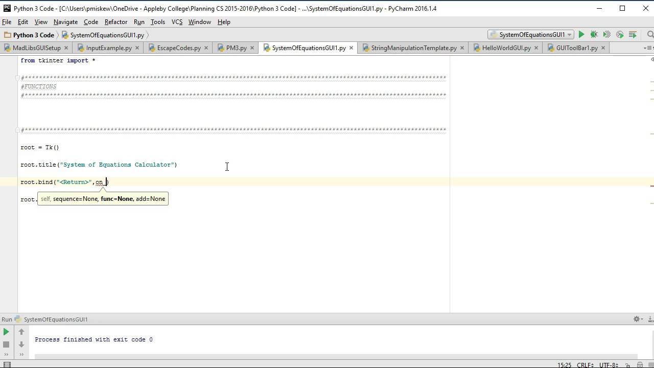SofECal - Python 3 GUI: Setting up main window (CODE)