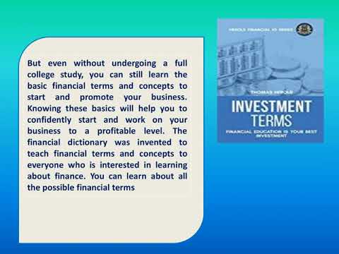 Important basic financial terms and concepts