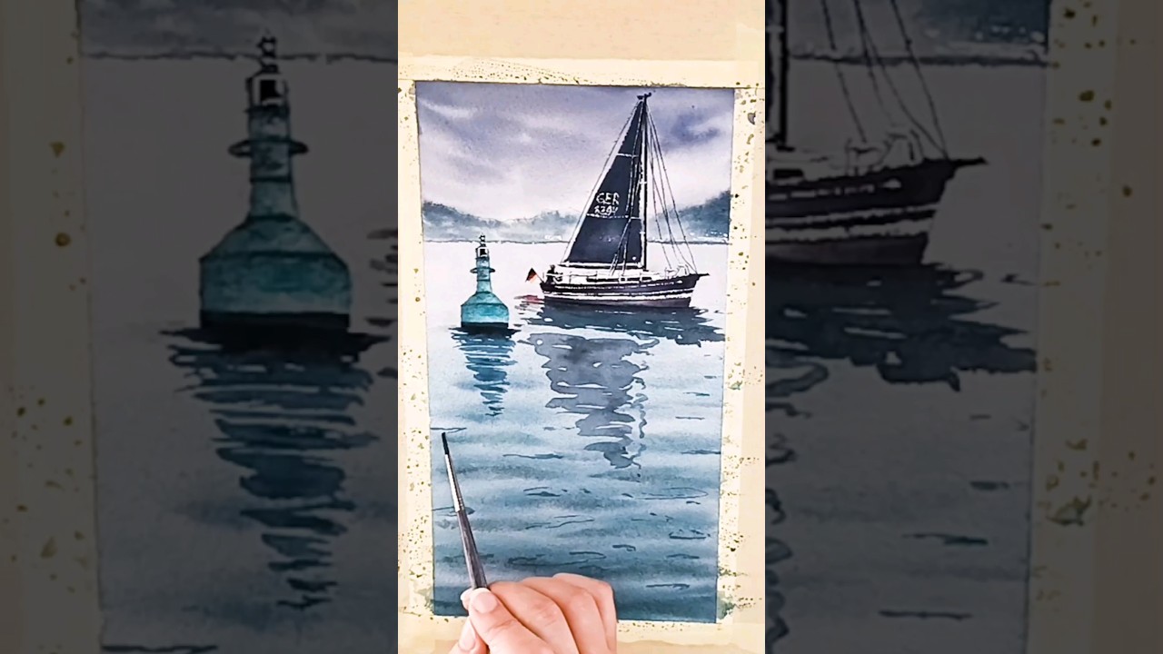 Black Sails: 60-Second Watercolor Painting Tutorial