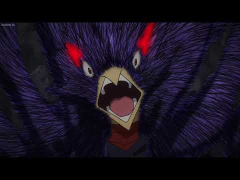 Tokoyami angry when mina ashido hurt (dub) | My hero academia