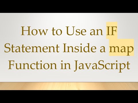 How to Use an IF Statement Inside a map Function in JavaScript