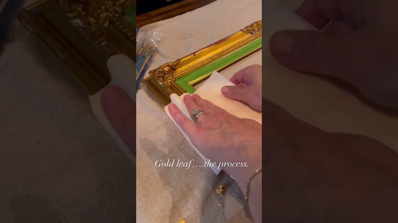 Applying Gold Leaf to an Old Frame