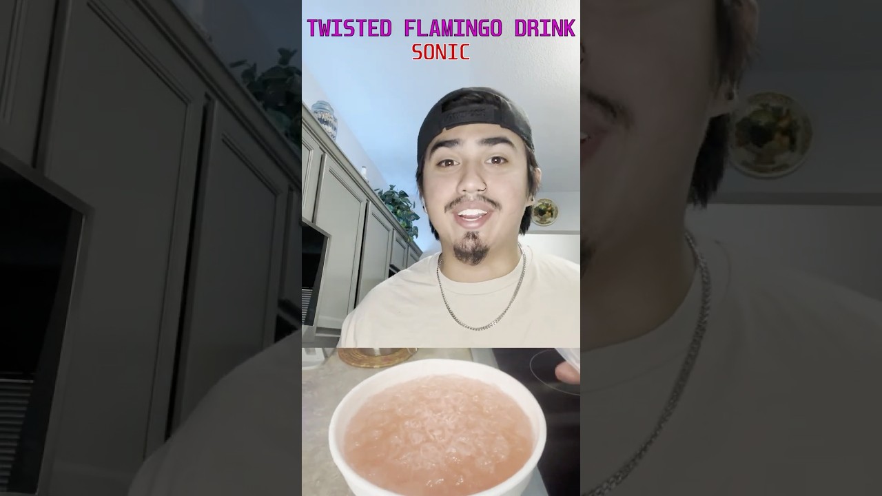 Trying Sonic's NEW Twisted Flamingo Drink 🦩🔥 #drinks #review #tasty #sonic